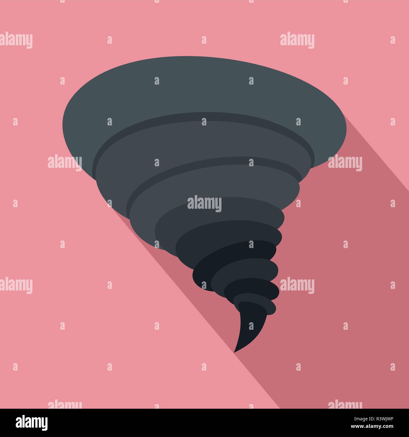 Storm tornado icon. Flat illustration of storm tornado vector icon for ...