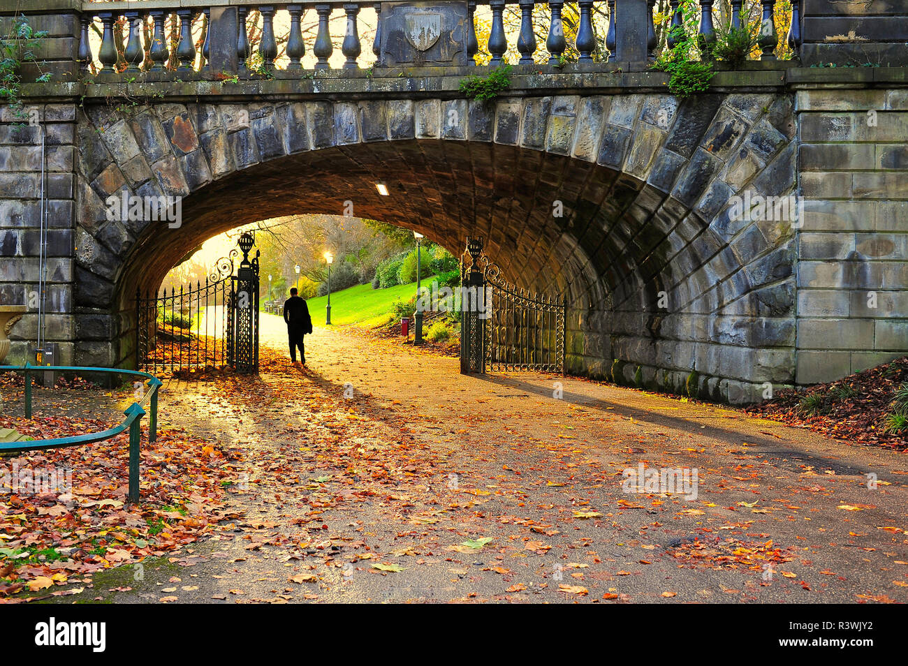 Man walking through gates hi-res stock photography and images - Alamy