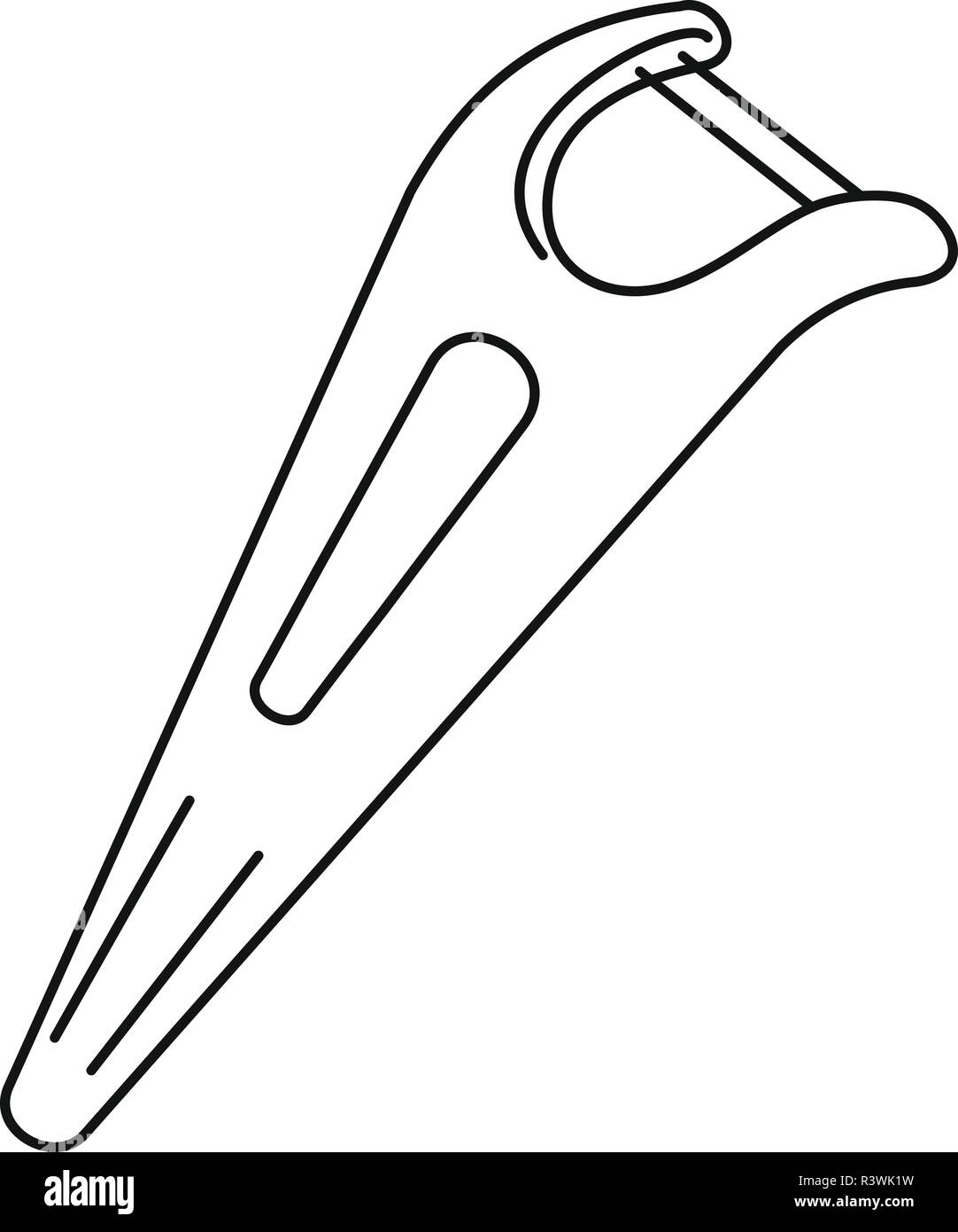 Dental floss tool icon. Outline illustration of dental floss tool ...
