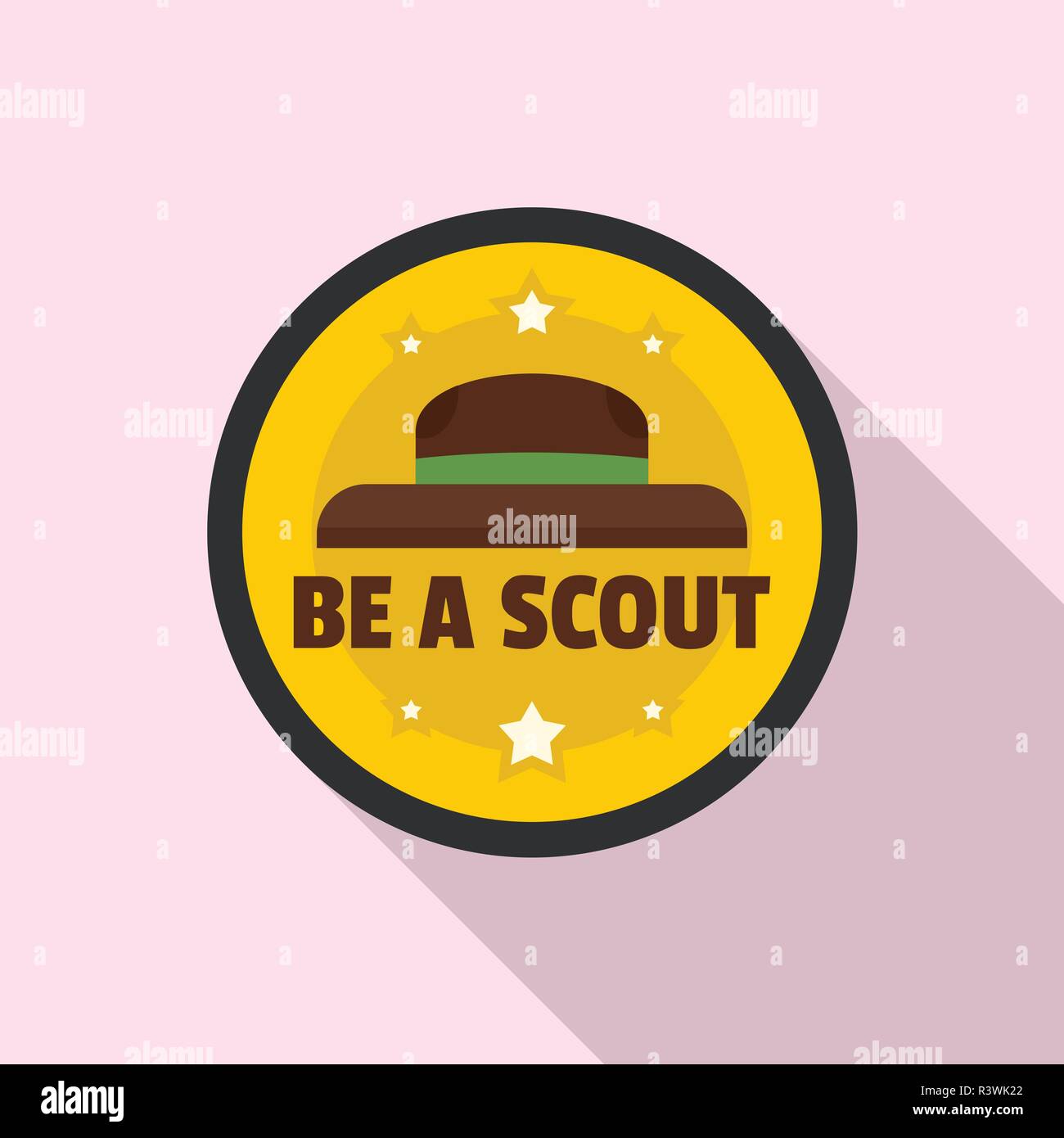 Be a scout hat logo. Flat illustration of be a scout hat vector logo ...