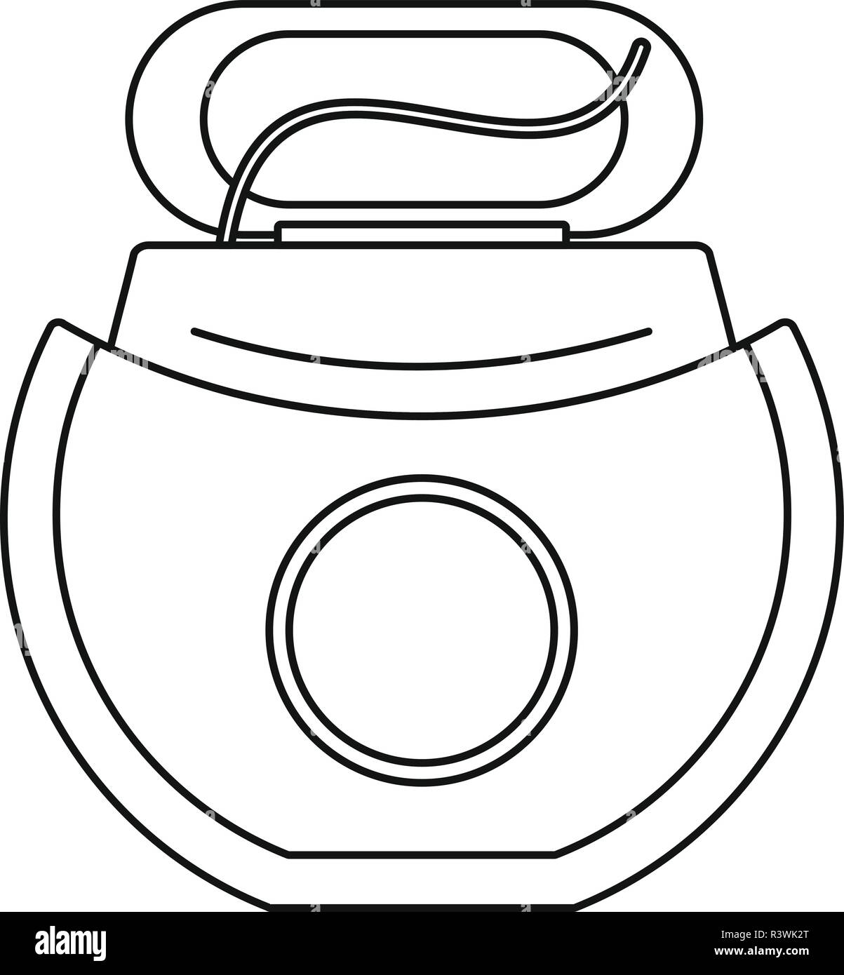 Floss open box icon. Outline illustration of floss open box vector icon ...