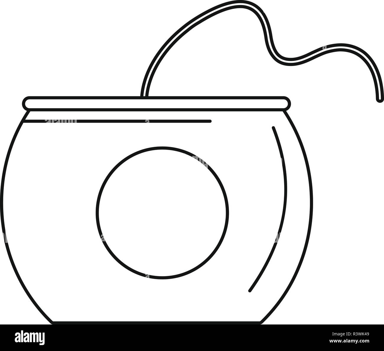 Floss box icon. Outline illustration of floss box vector icon for web ...