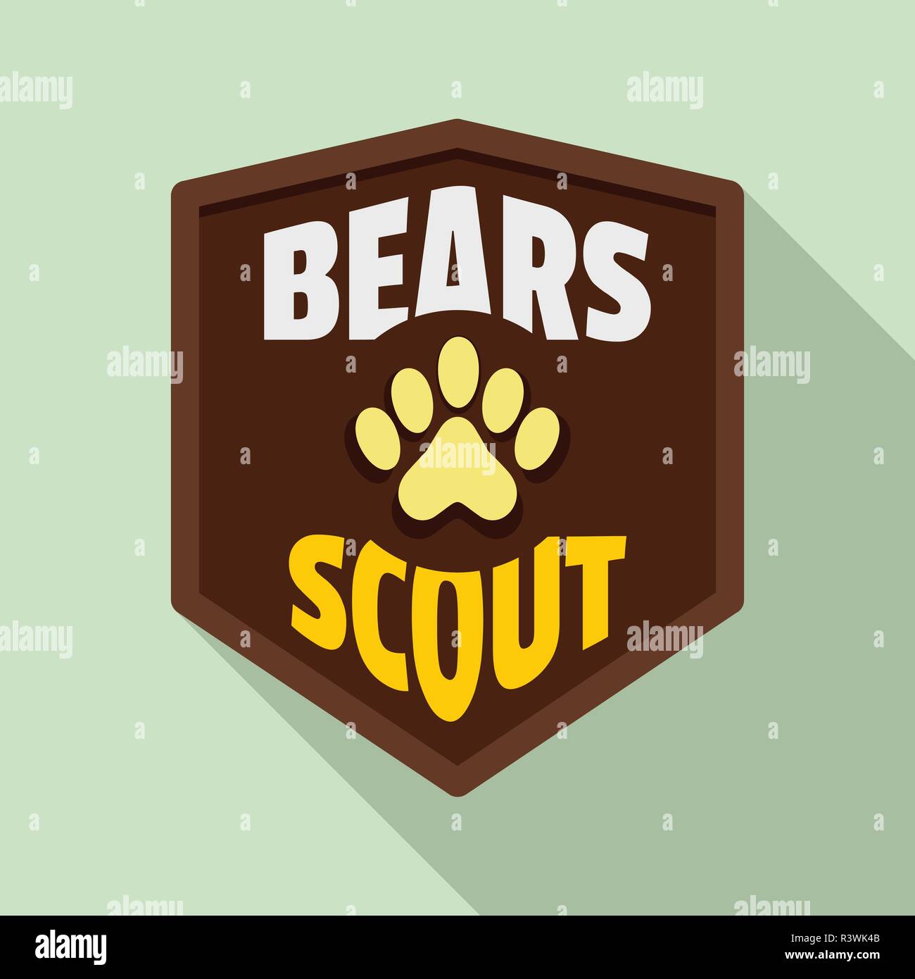 Bears scout logo. Flat illustration of bears scout vector logo for web ...