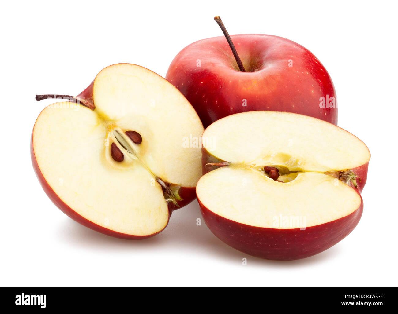 Red apple slice isolated hi-res stock photography and images - Alamy