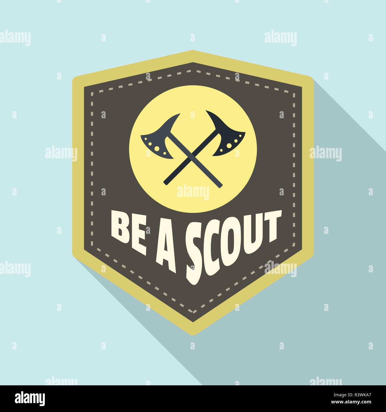 Be a scout axe logo. Flat illustration of be a scout axe vector logo ...
