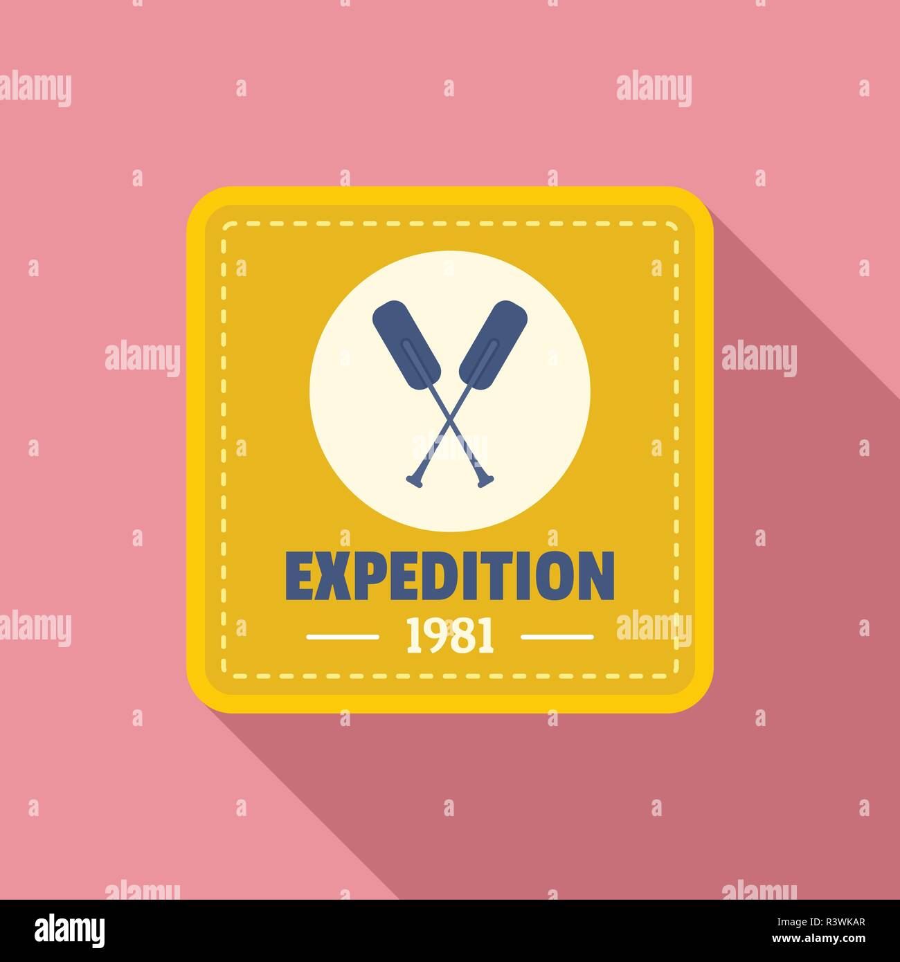 Camp expedition logo. Flat illustration of camp expedition vector logo ...