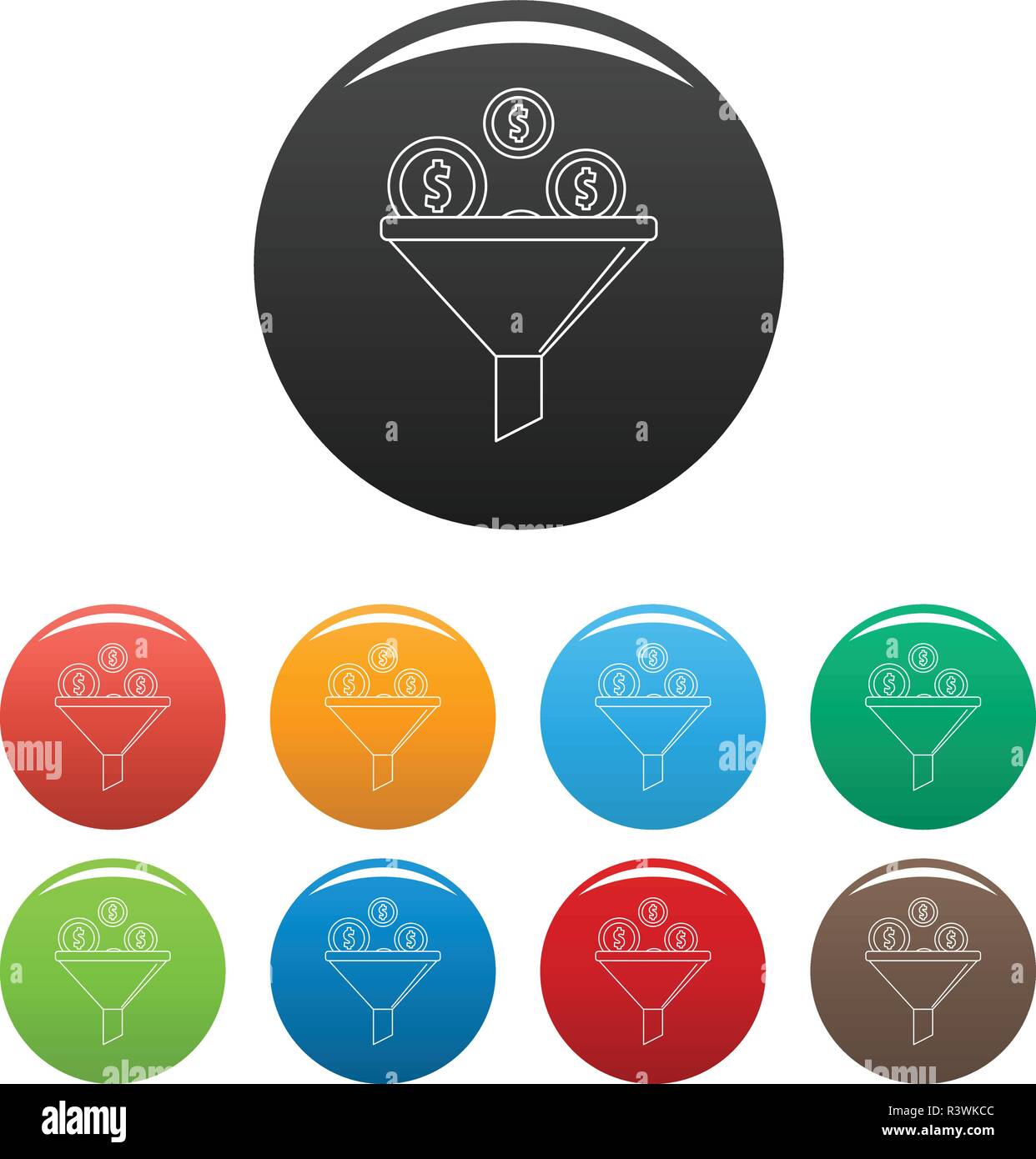 Investment icon. Outline illustration of investment vector icons set ...