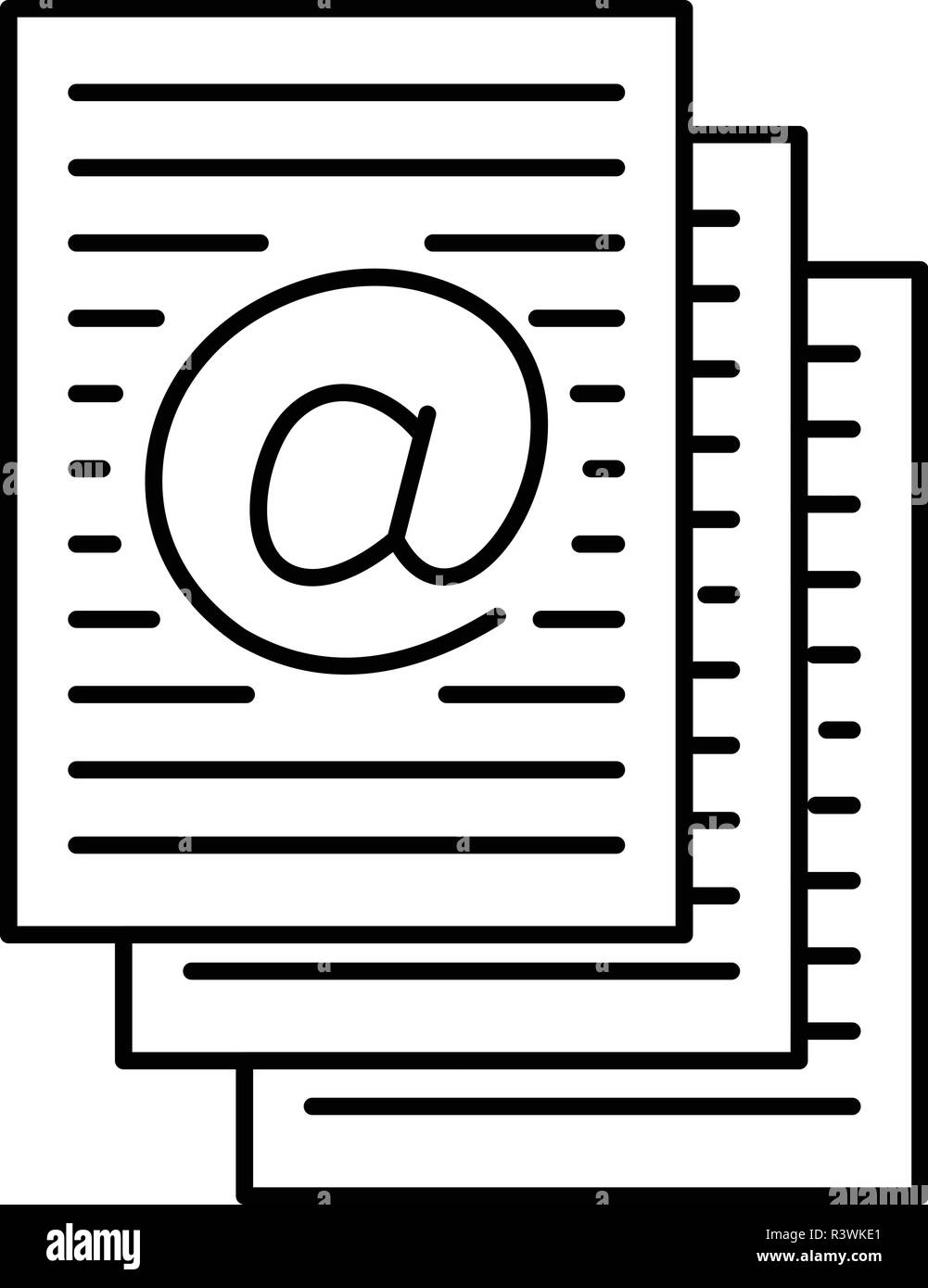 Address sheets icon. Outline illustration of address sheets vector icon ...