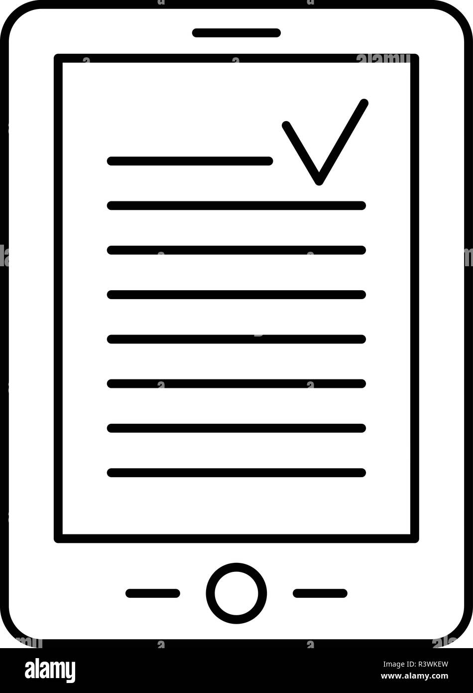 Reading device icon. Outline illustration of reading device vector icon ...