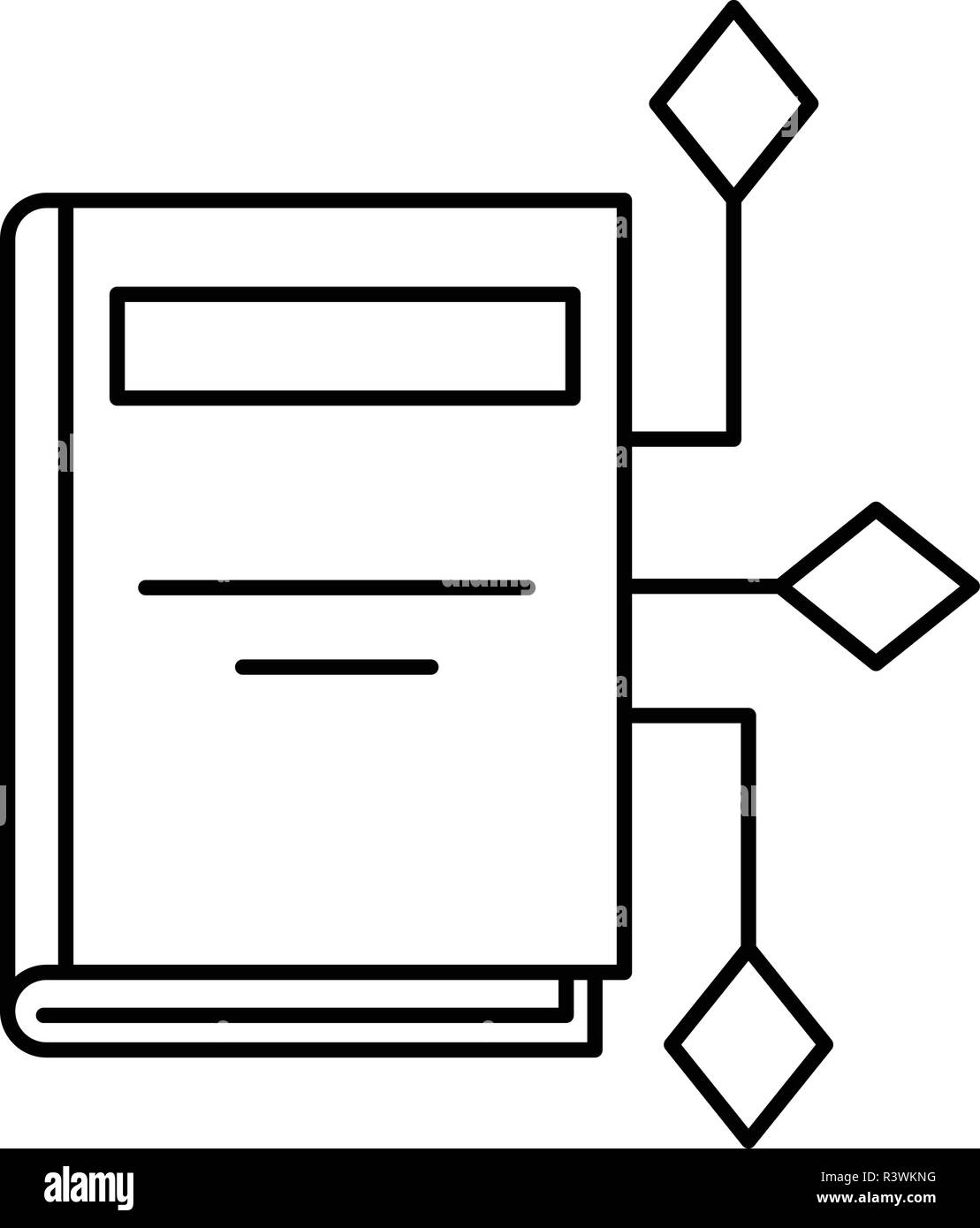 Book ai read icon. Outline illustration of book ai read vector icon for ...