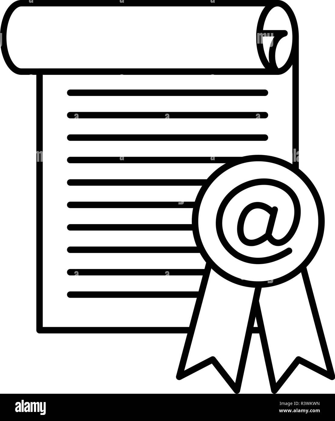 Graduated paper icon. Outline illustration of graduated paper vector ...