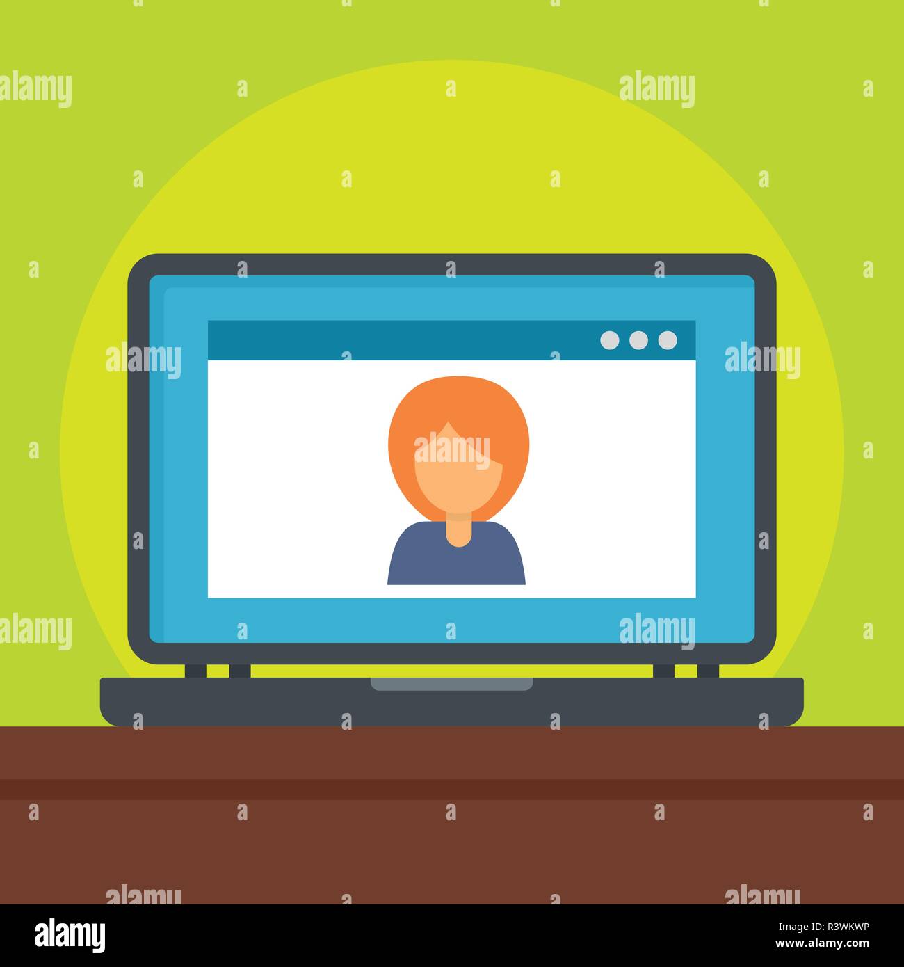 Social profile icon. Flat illustration of social profile vector icon ...