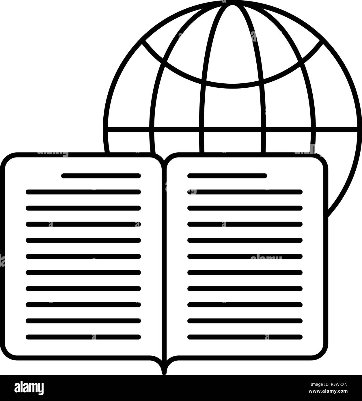 Global learning icon. Outline illustration of global learning vector ...