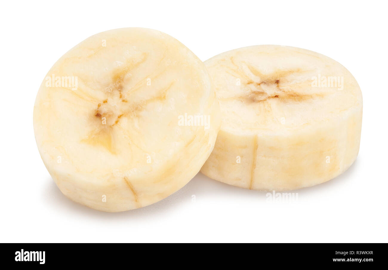 sliced banana path isolated Stock Photo - Alamy