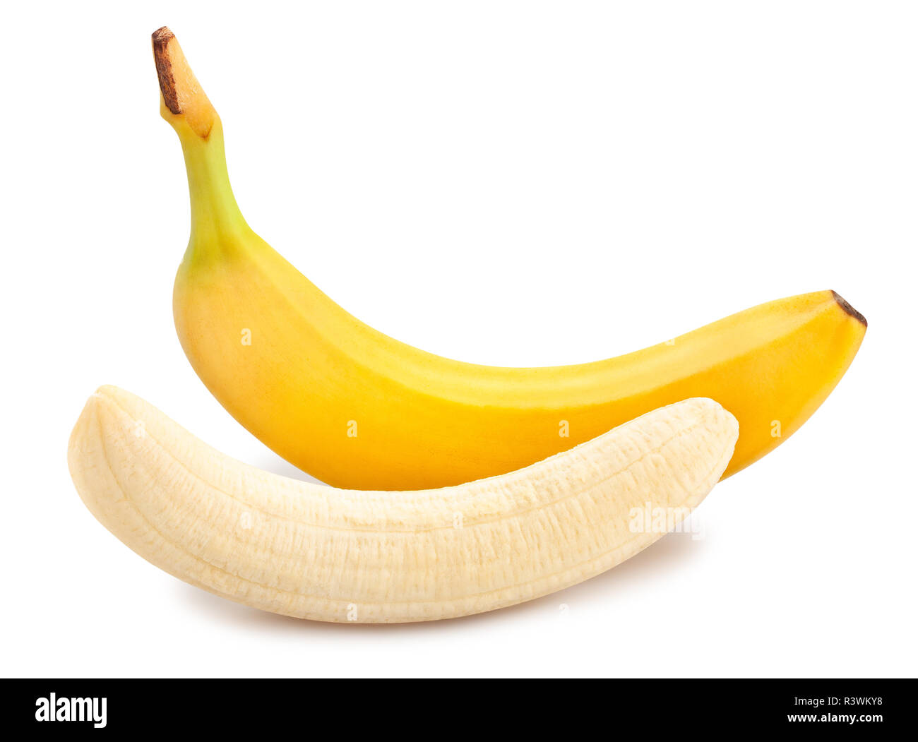 open banana path isolated Stock Photo - Alamy
