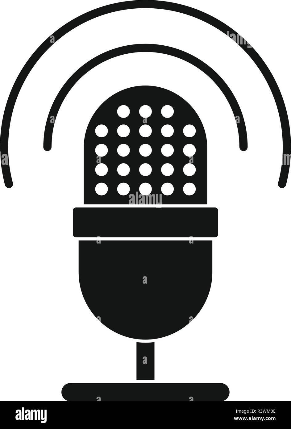 Studio microphone icon. Simple illustration of studio microphone vector ...