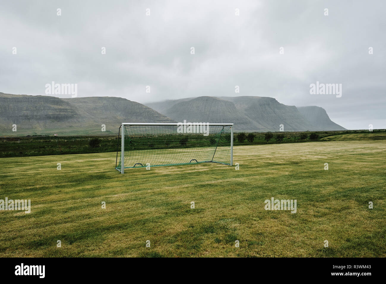 Football goal in landscape hi-res stock photography and images - Alamy