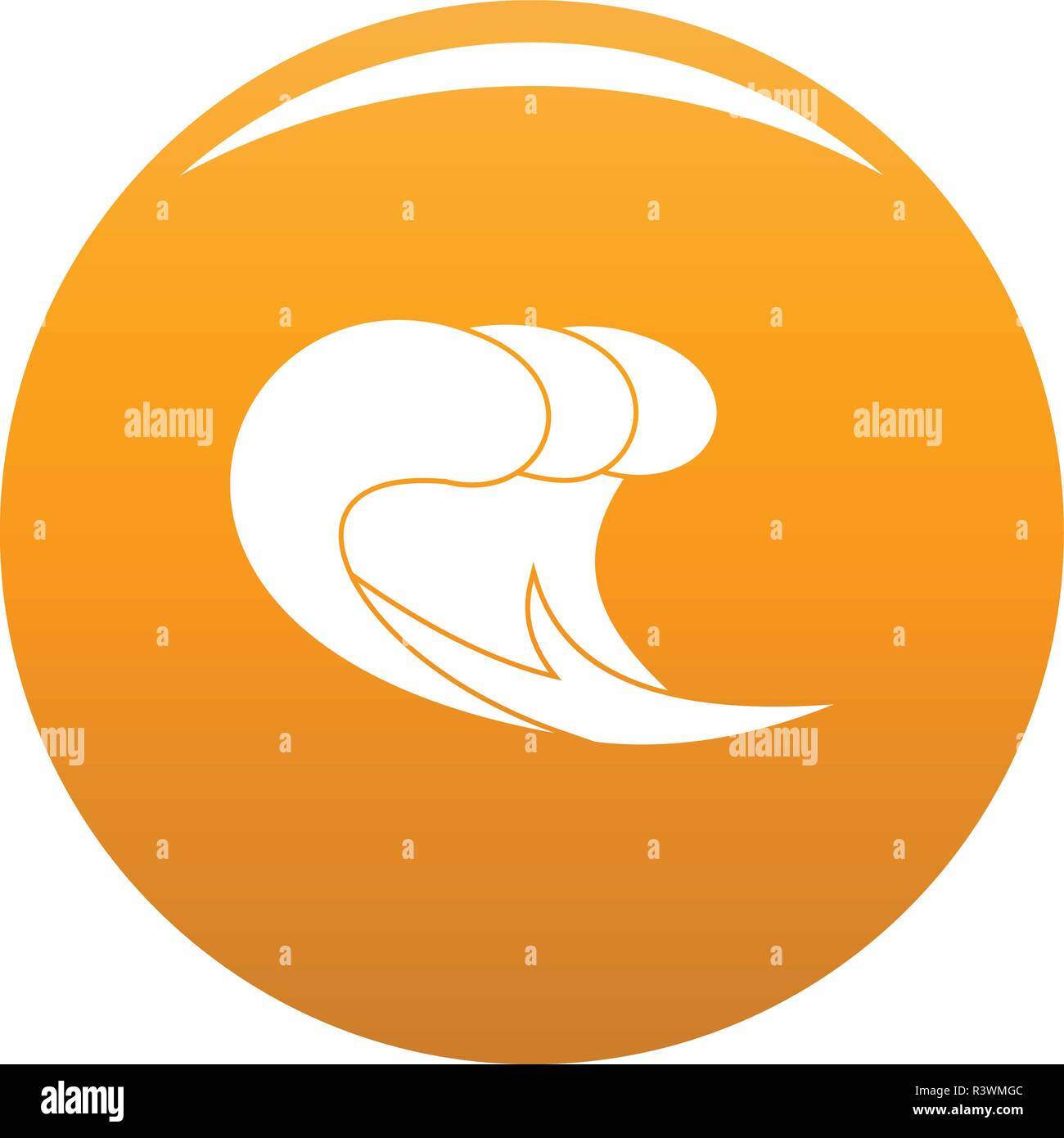 Wave surf icon. Simple illustration of wave surf vector icon for any ...