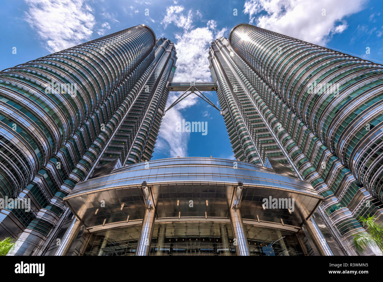 KUALA LUMPUR, MALAYSIA - JULY 25: Petronas Twin Towers are famous ...