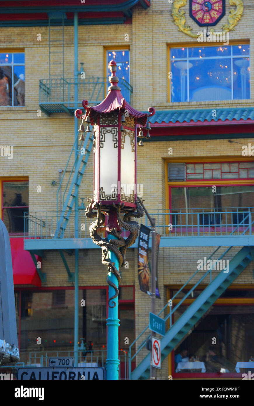 Street Light in San Francisco Chinatown, California Stock Photo - Alamy