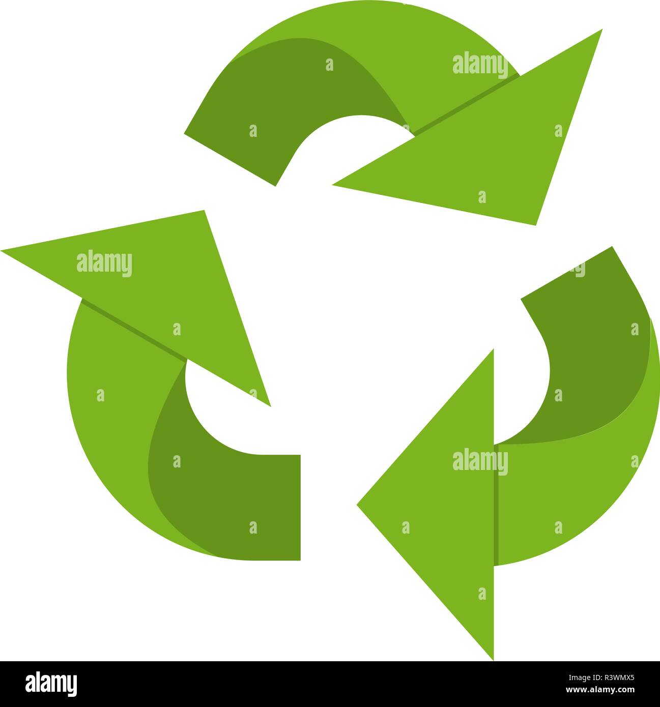 Cartoon green recycle sign Stock Vector Image & Art - Alamy
