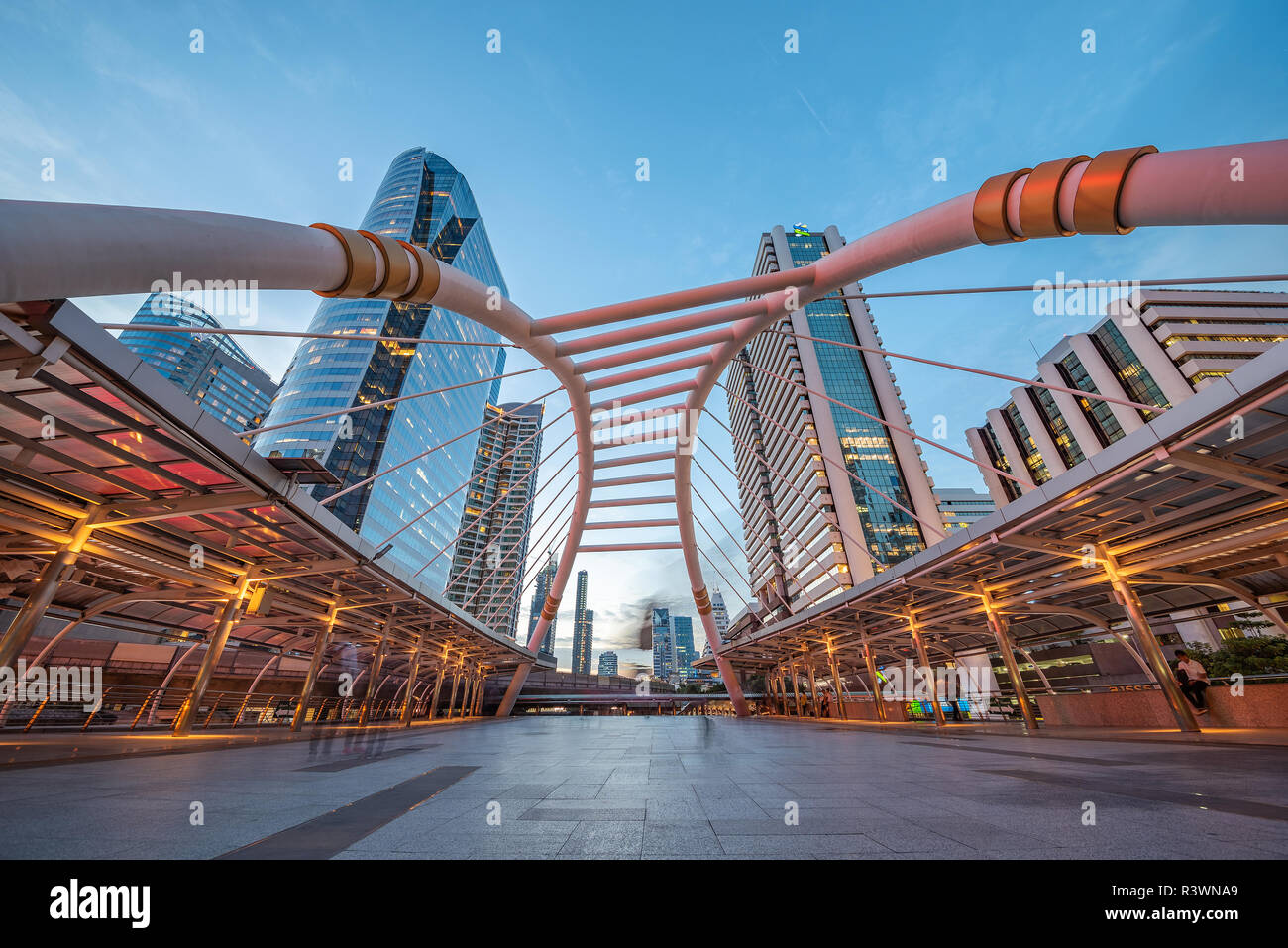 BANGKOK, THAILAND - JULY 31: This is an evening view of Chong Nonsi ...