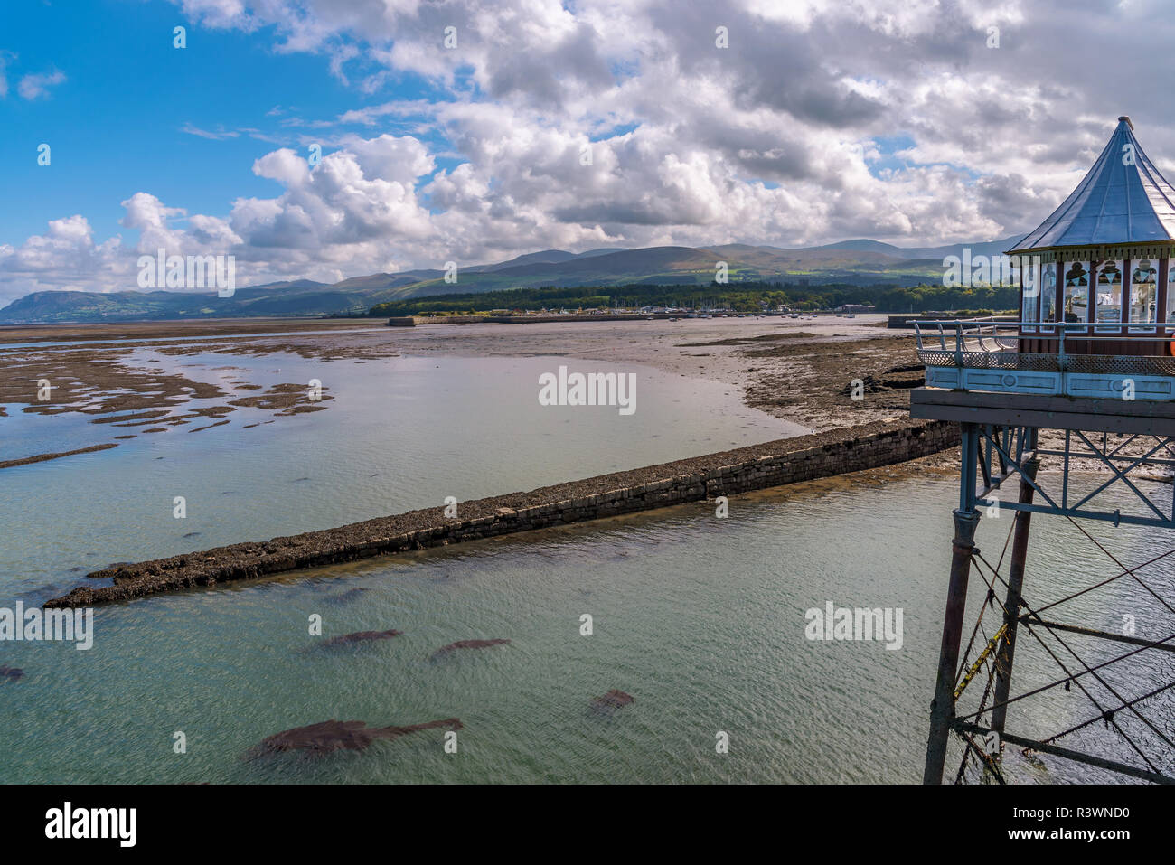 View of the Menai Strait from Garth Pier in Bangor, UK Stock Photo - Alamy