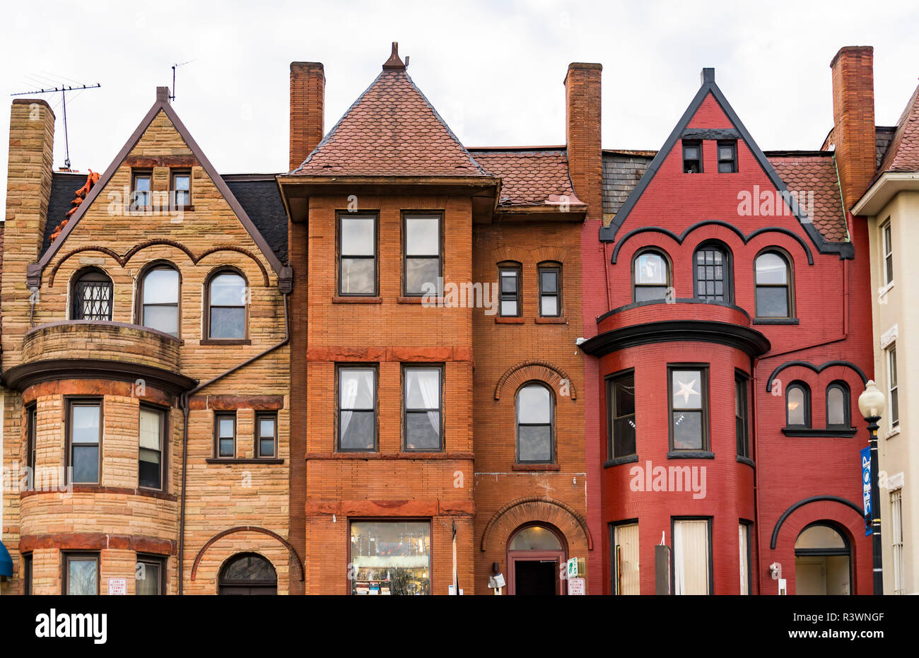 Washington DC, Georgetown historical district - A street with preserved ...
