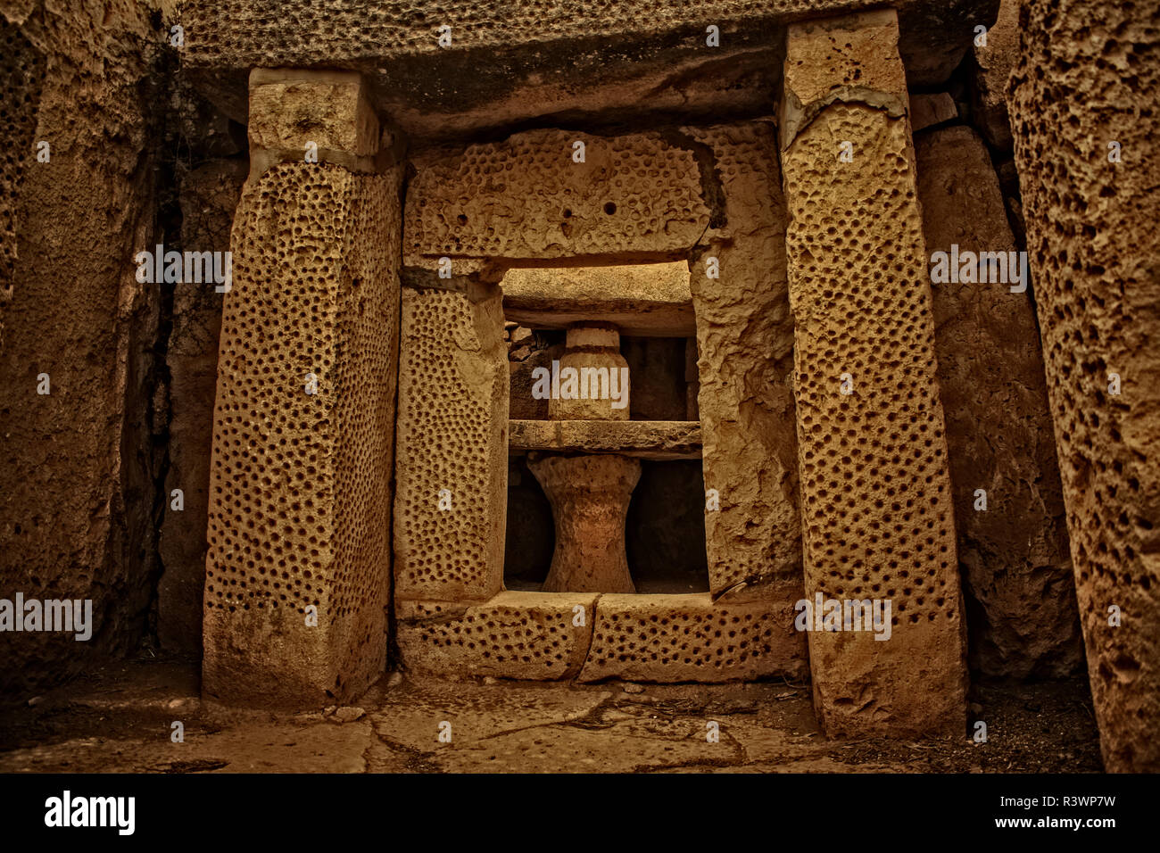 Megalithic Limestone in Malta Stock Photo - Alamy