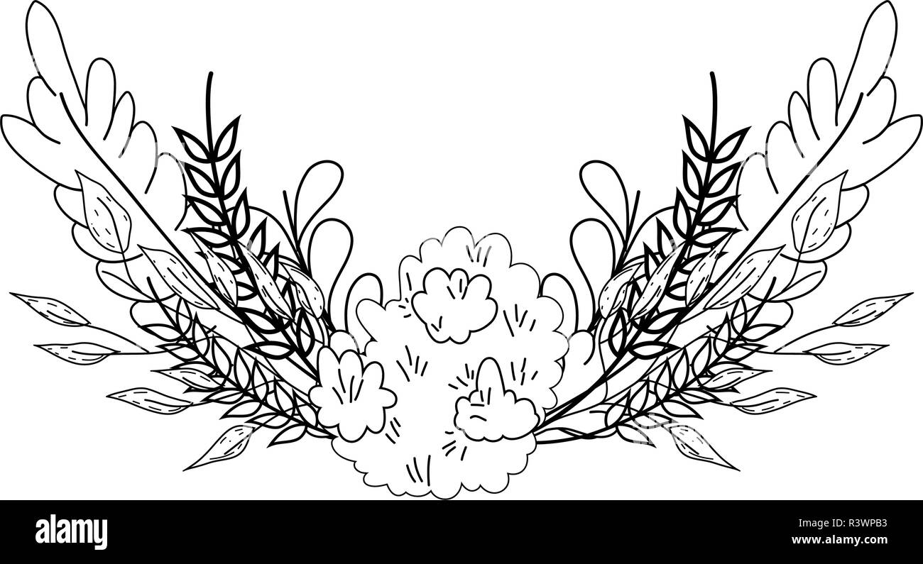 garden bush with flowers vector illustration design Stock Vector Image ...