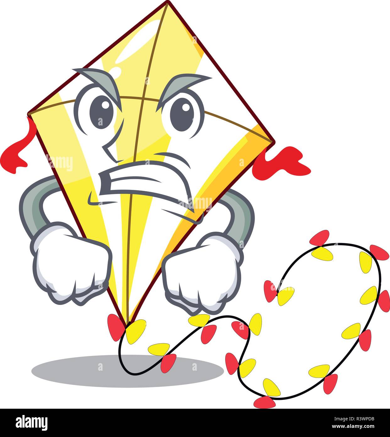 Angry cute kite flying the on mascot Stock Vector Image & Art - Alamy