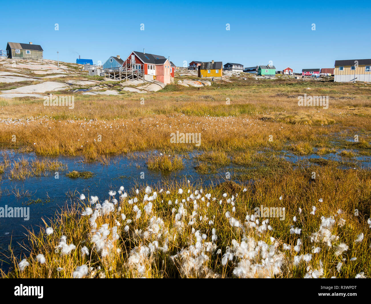 Inuit village Oqaatsut (once called Rodebay) located in the Disko Bay ...