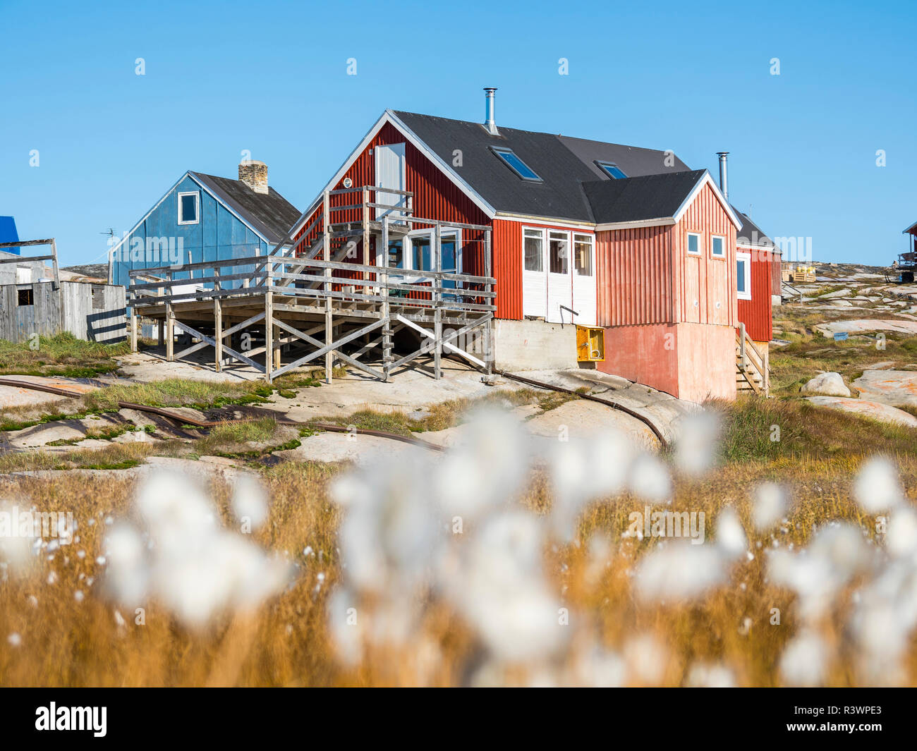 Inuit village Oqaatsut (once called Rodebay) located in the Disko Bay ...