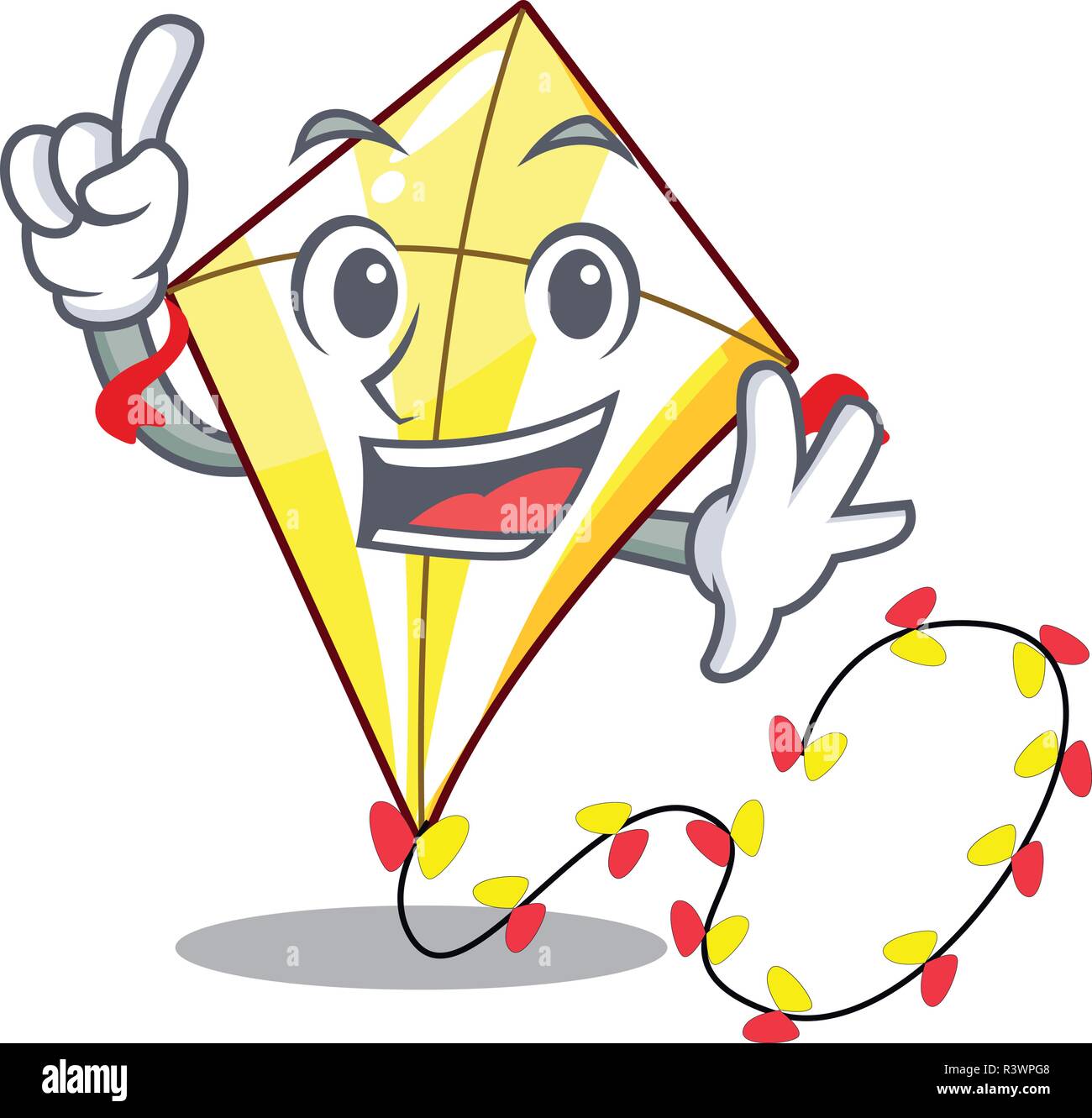 Finger kite with on clouds shape character Stock Vector Image & Art - Alamy