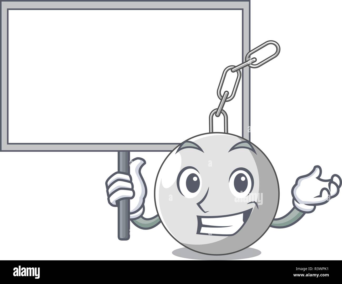 Bring board wrecking shattering ball on wall cartoon Stock Vector Image ...