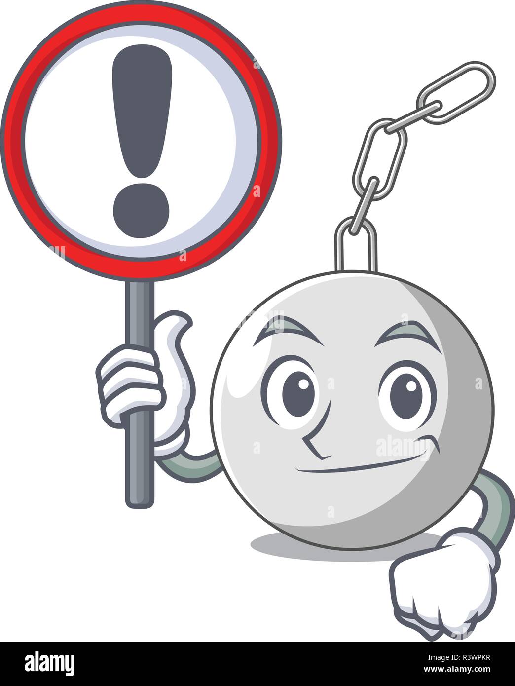 With sign wrecking shattering ball on wall cartoon Stock Vector Image ...