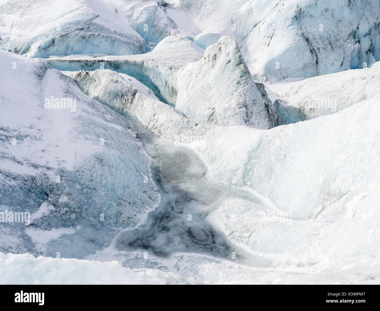 Landscape on the Greenland Ice Sheet near Kangerlussuaq, Greenland ...