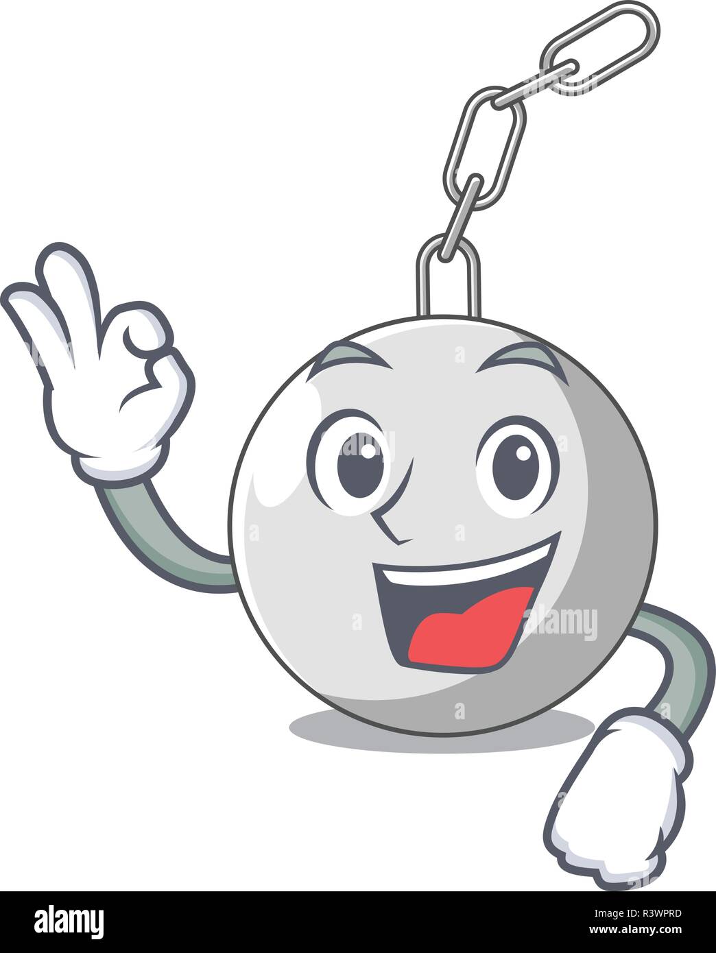 Okay wrecking ball hanging from chain cartoon Stock Vector Image & Art ...