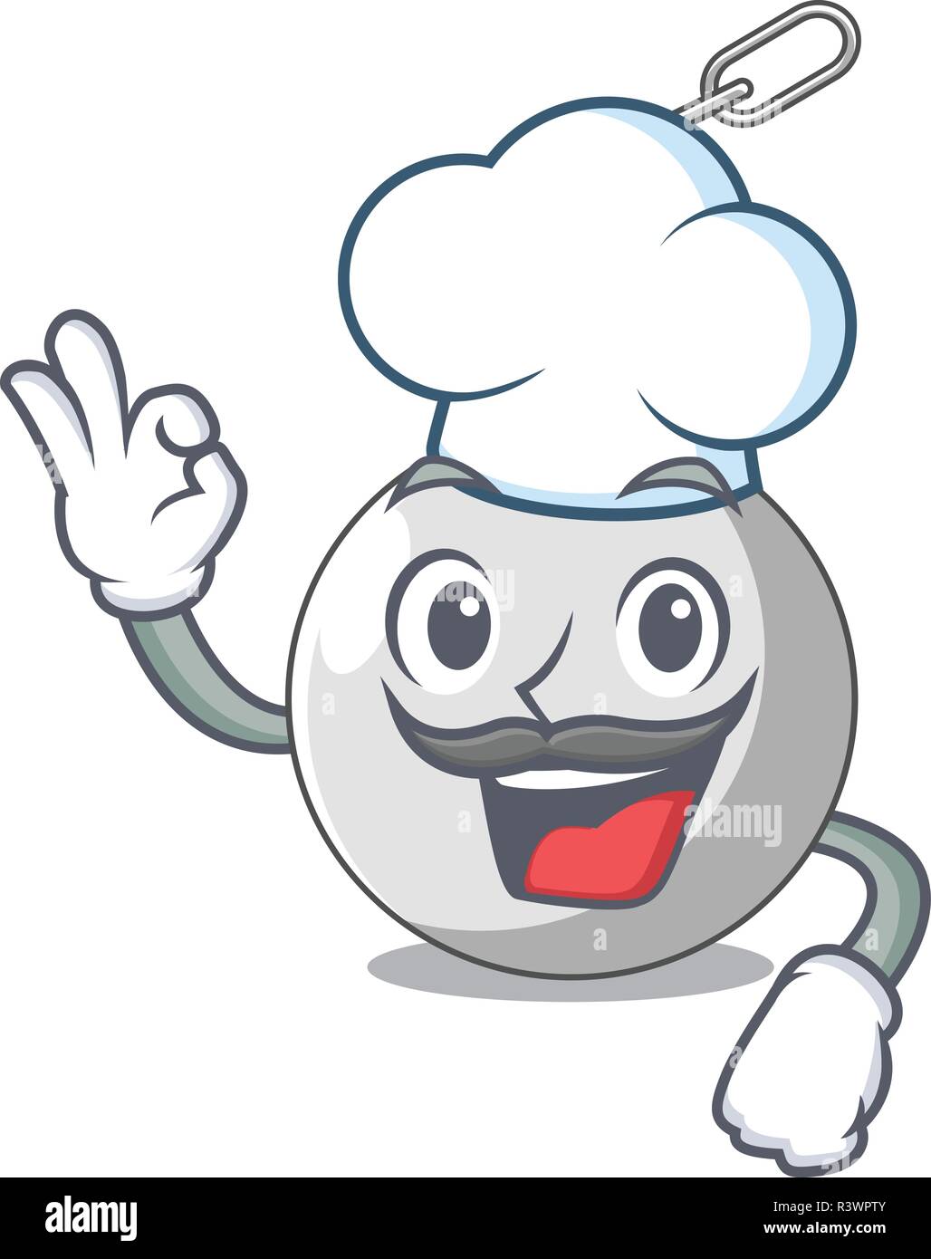 Chef wrecking ball hanging from chain cartoon Stock Vector Image & Art ...