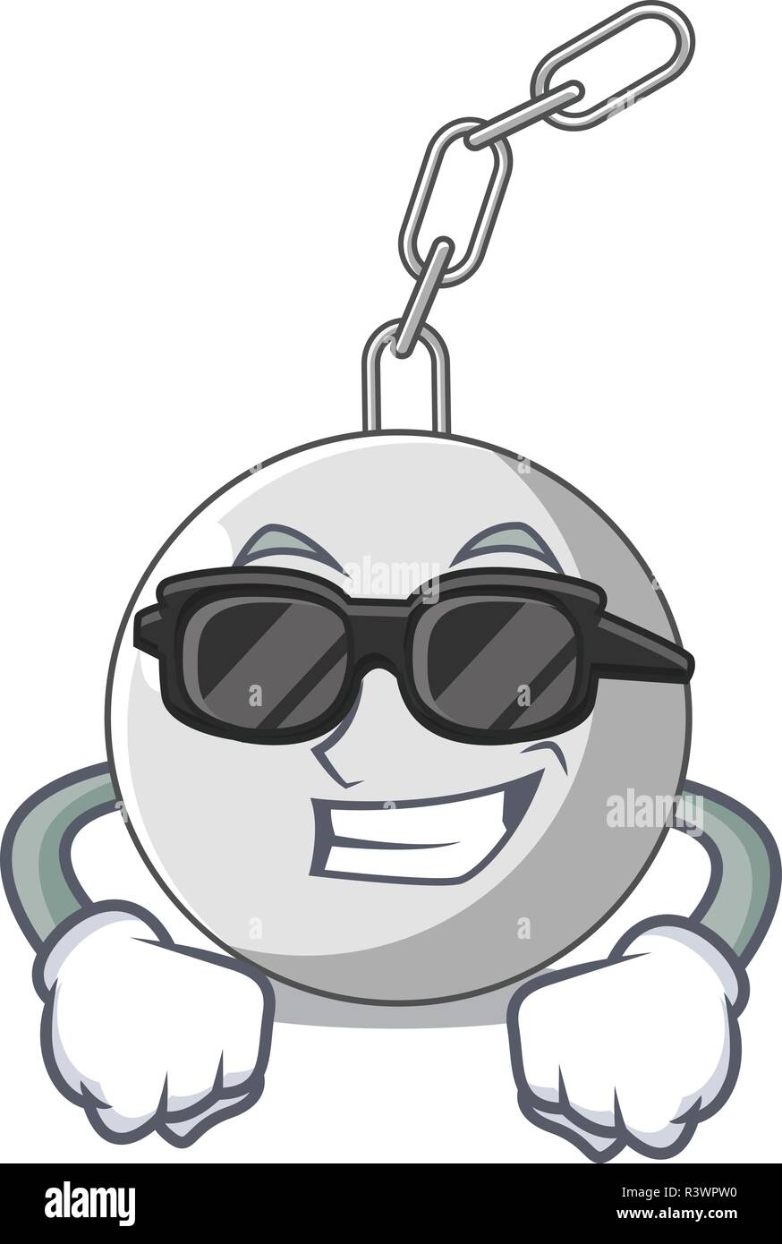 Super cool wrecking ball hanging from chain cartoon Stock Vector Image ...