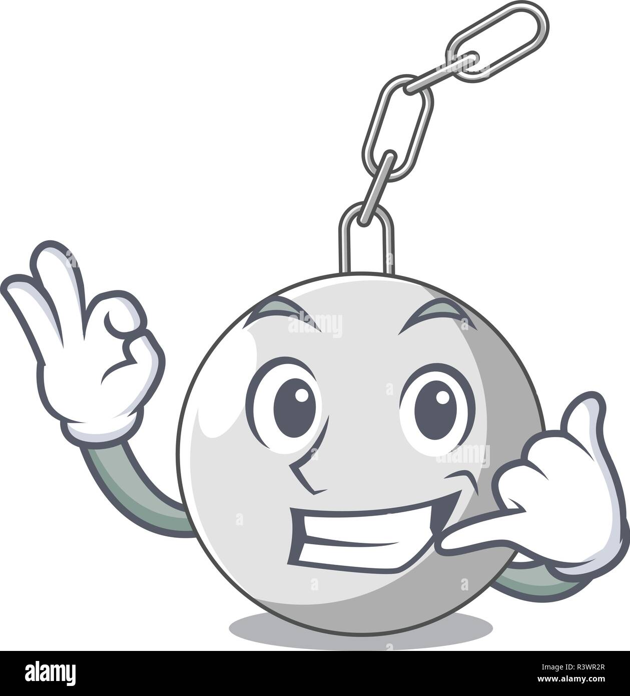 Call me wrecking ball attached character on hitting Stock Vector Image ...