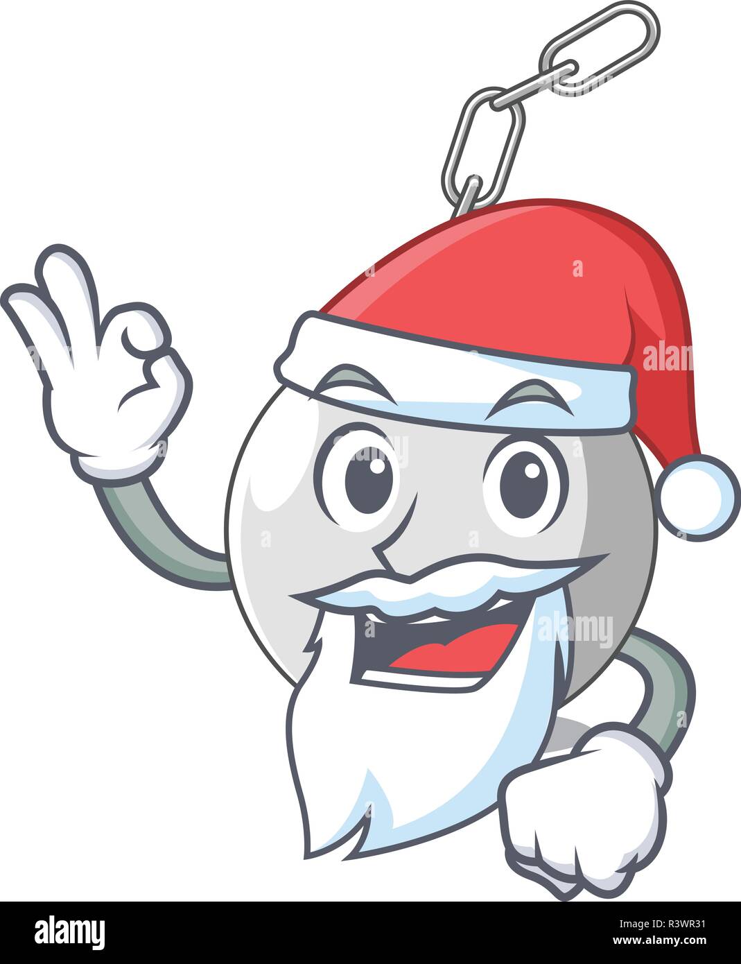 Santa wrecking ball attached character on hitting Stock Vector Image ...