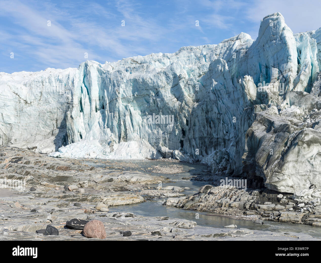 Terminus of the Russell Glacier close to the Greenland Ice Sheet near ...