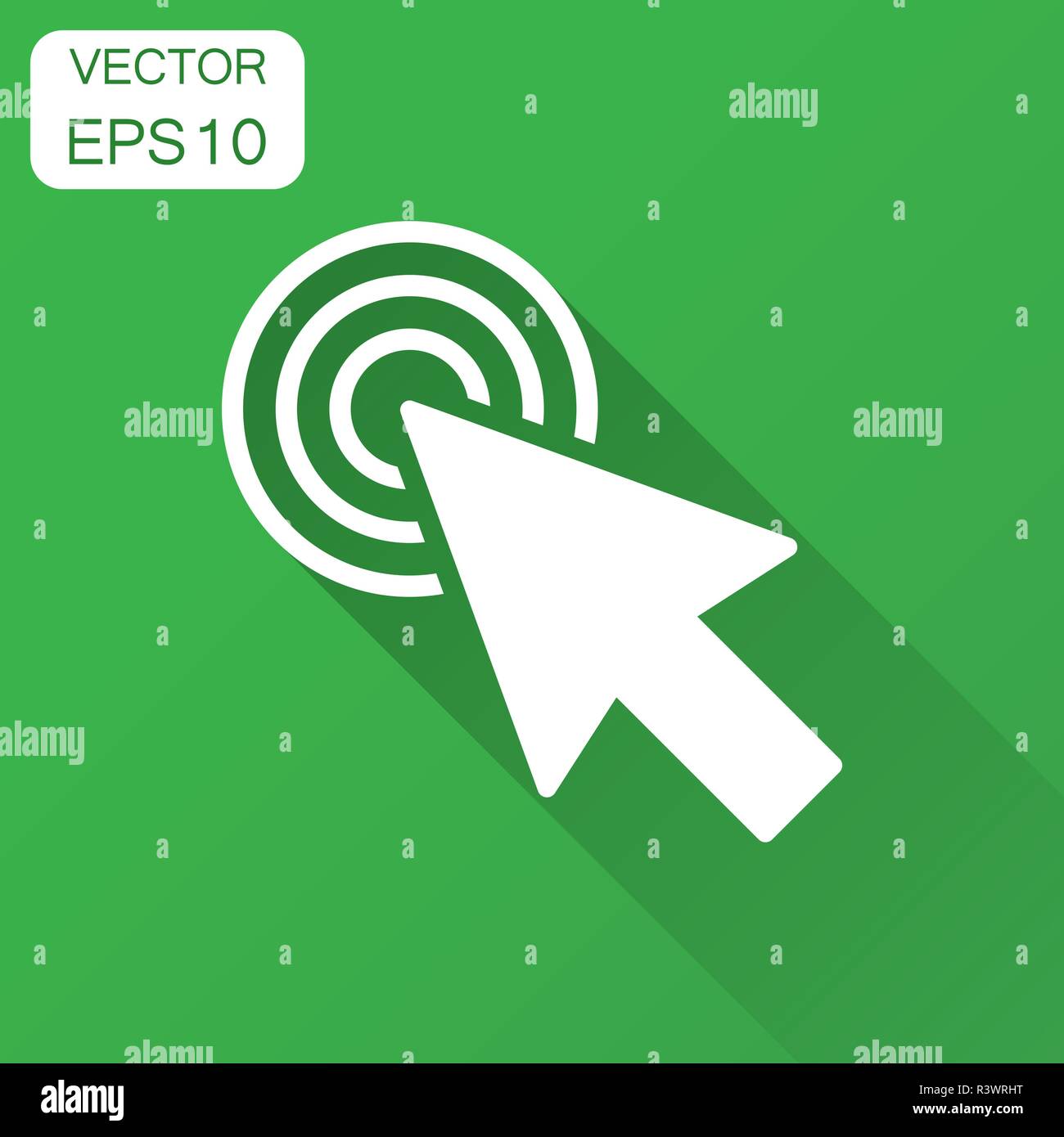 Computer mouse cursor icon in flat style. Arrow cursor vector ...