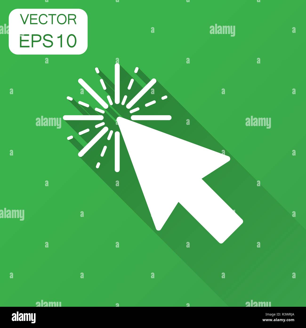 Computer mouse cursor icon in flat style. Arrow cursor vector ...