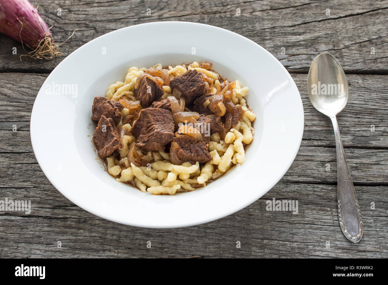 plate with goulash from beef Stock Photo - Alamy