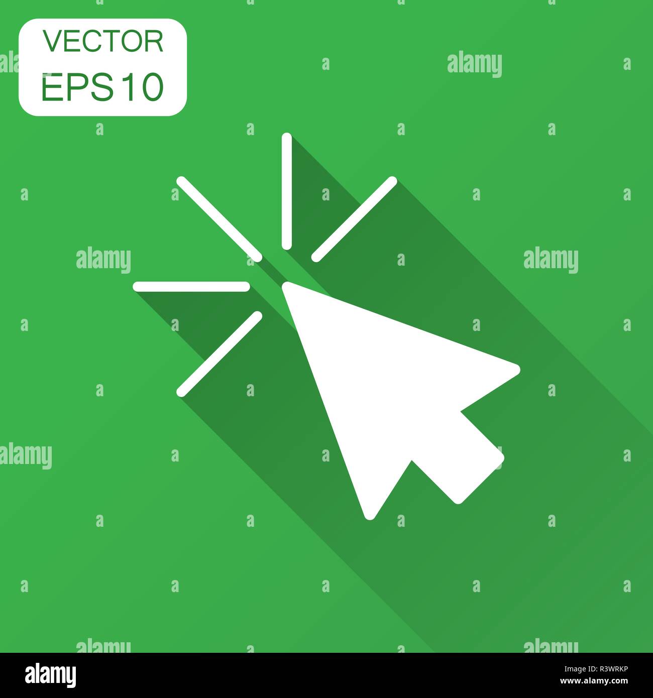 Computer mouse cursor icon in flat style. Arrow cursor vector ...