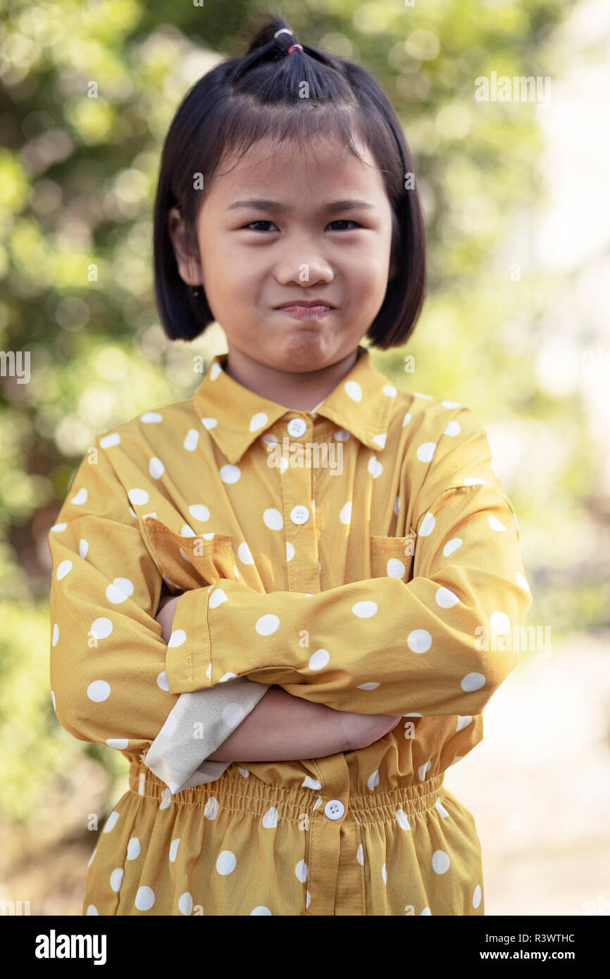 lovely face of asian children kidding face happiness emotion Stock ...