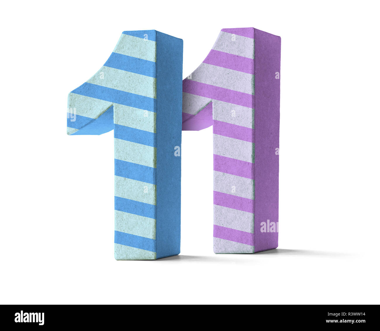 colorful number of cardboard - number 11 Stock Photo - Alamy