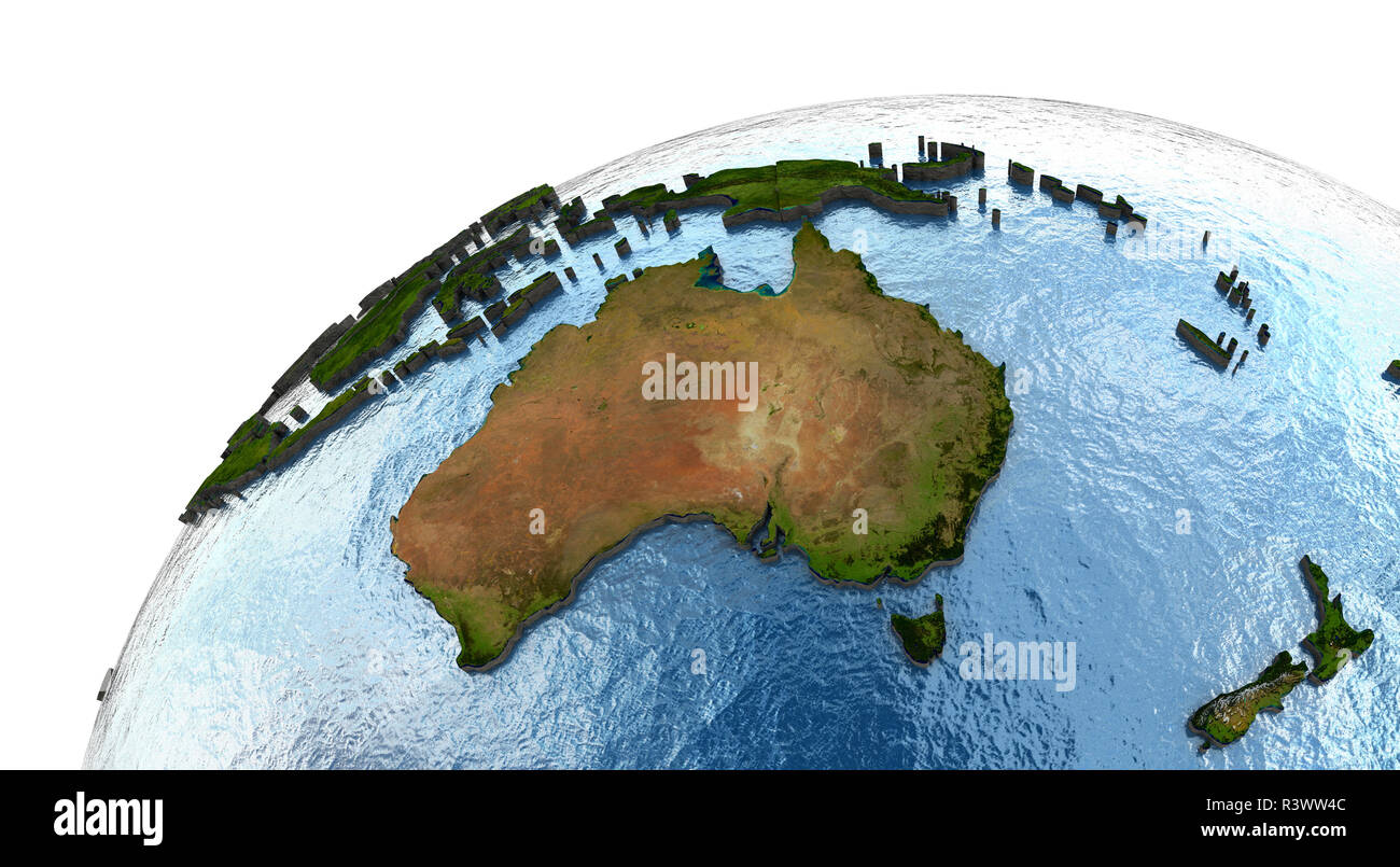 Australia on Earth Stock Photo - Alamy
